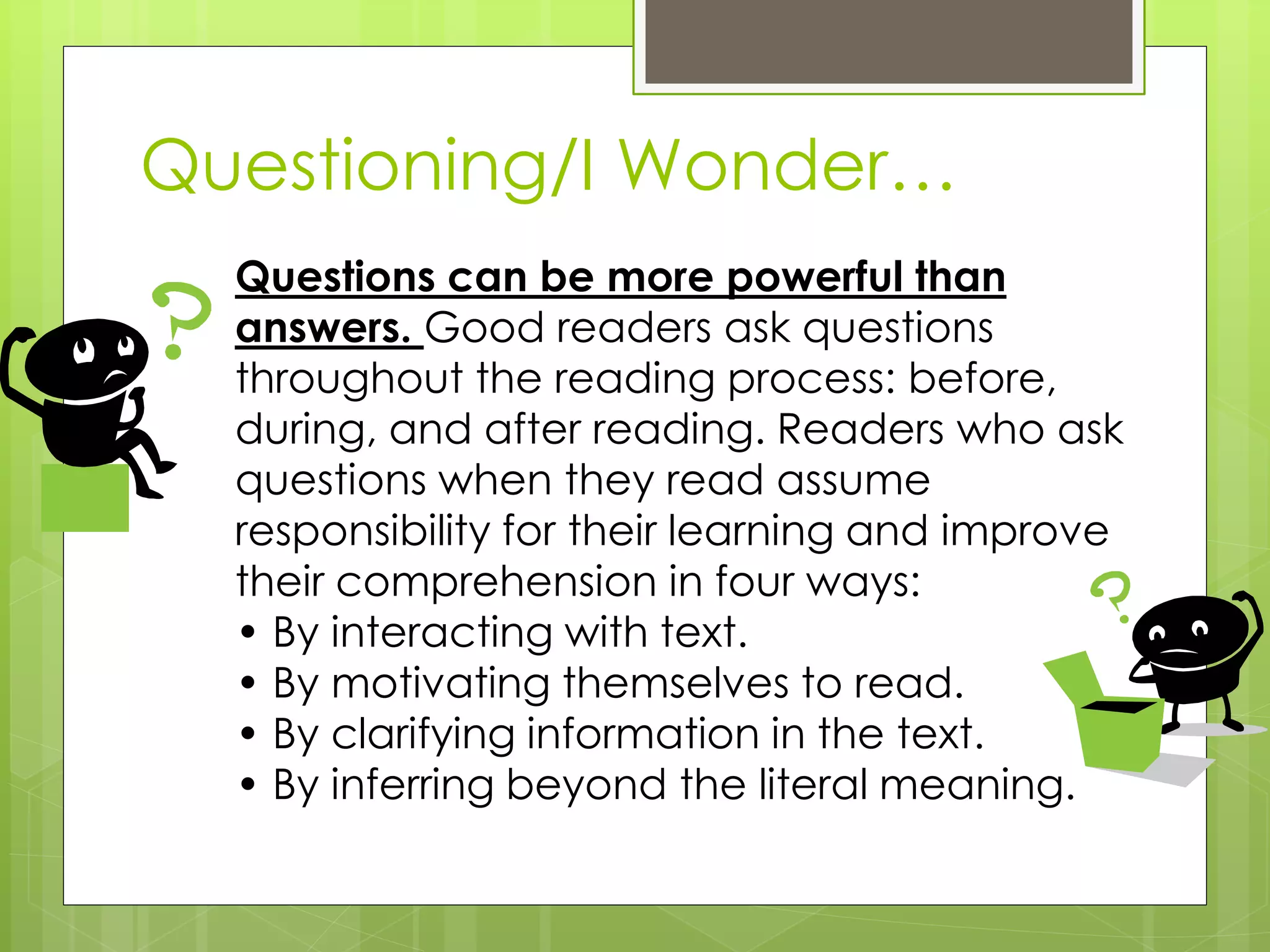 Reading comprehension strategies | PDF