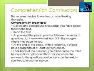 Reading comprehension strategies | PDF