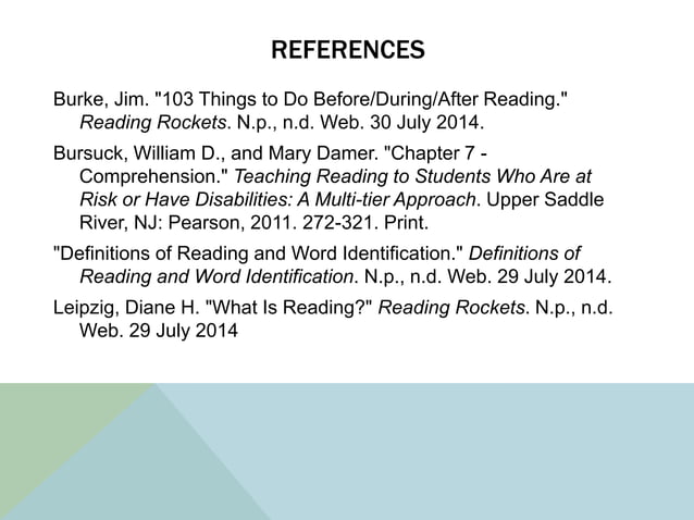 Reading Comprehension Strategies | PPTX | Homework and Study | Education