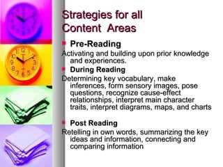 Reading comprehension strategies presentation pp | PPT