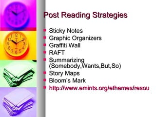 Reading comprehension strategies presentation pp | PPT