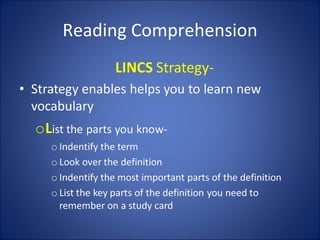 Reading comprehension strategies97 | PPT