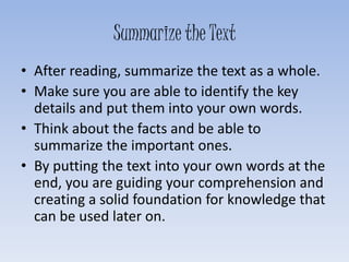 Reading Comprehension Strategies | PPTX