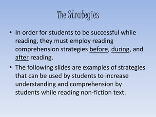 Reading Comprehension Strategies | PPTX