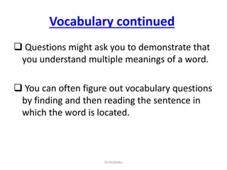 Reading comprehension techniques | PPTX