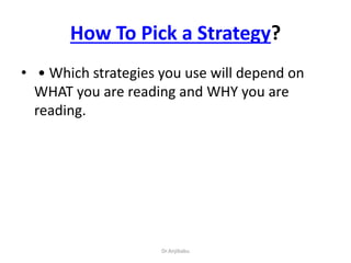 Reading comprehension techniques | PPTX