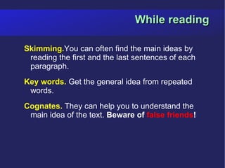 Reading comprehension tips | ODP
