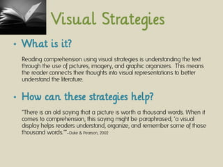Reading comprehension using visual strategies | PDF