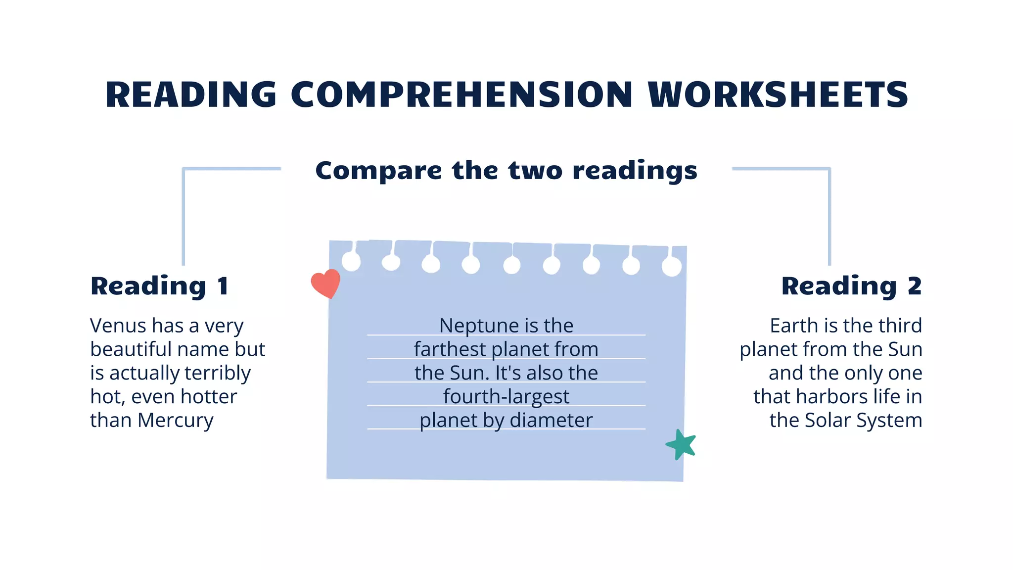 Reading Comprehension Worksheets Infographics by Slidesgo.pptx