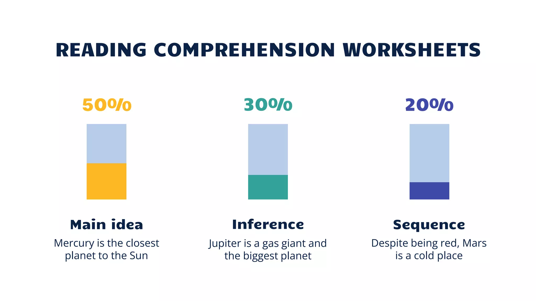 Reading Comprehension Worksheets Infographics by Slidesgo.pptx