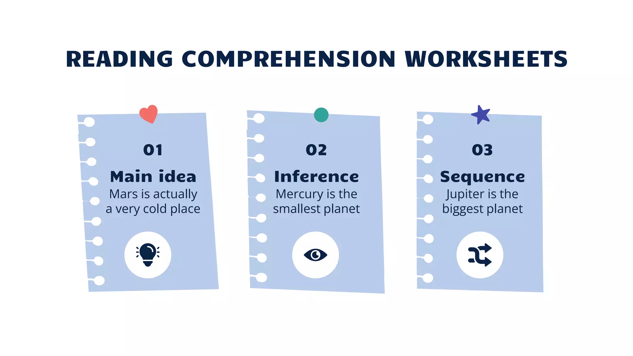 Reading Comprehension Worksheets Infographics by Slidesgo.pptx
