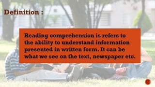 Reading comprehesion | PDF
