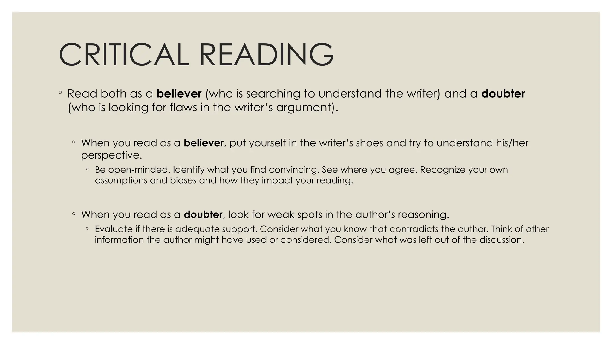 Reading Critically & Annotation Presentation | PPT