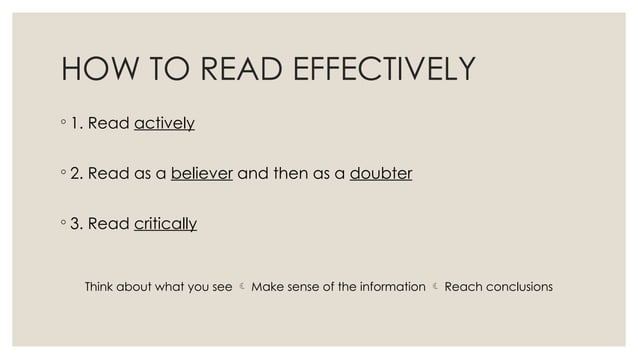 Reading Critically & Annotation Presentation | PPT