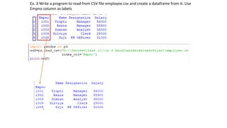 Reading_csv.pptx | Programming Languages | Computing