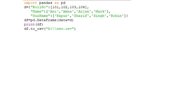 Reading_csv.pptx | Programming Languages | Computing