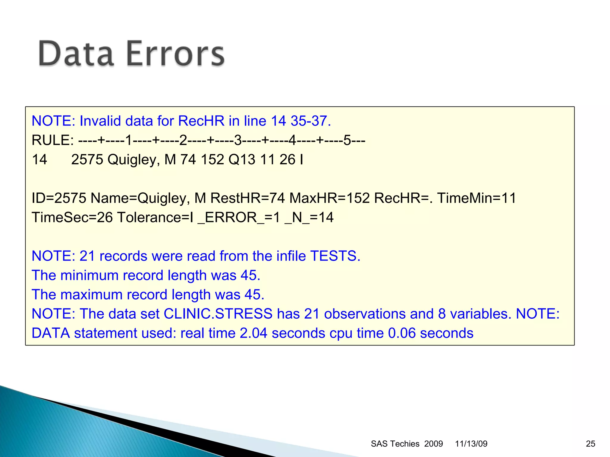 Understanding Sas Data Step Processing Ppt 
