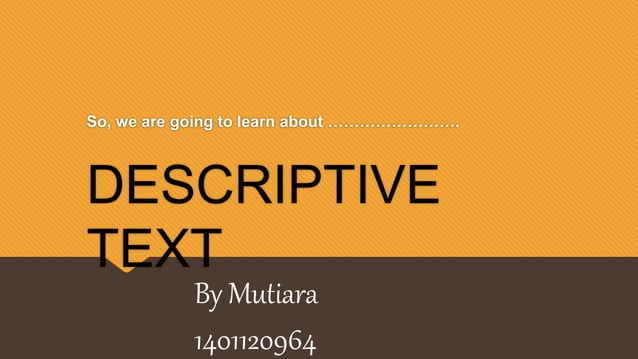 Descriptive Text | PPTX