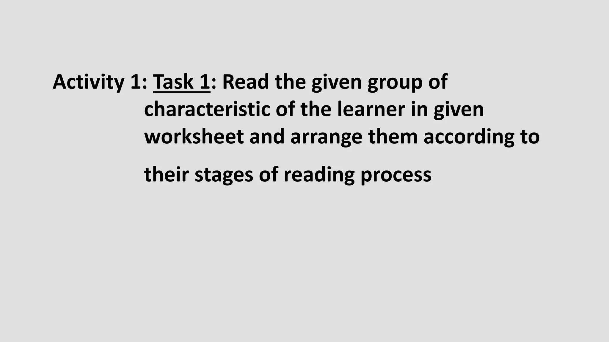 Reading Development Stages Ppt