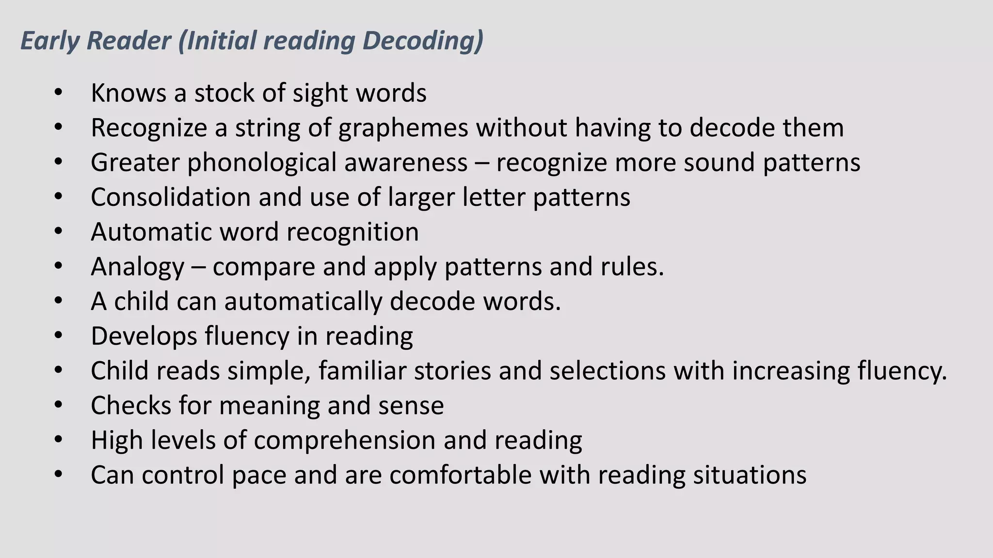 Reading development stages | PPT