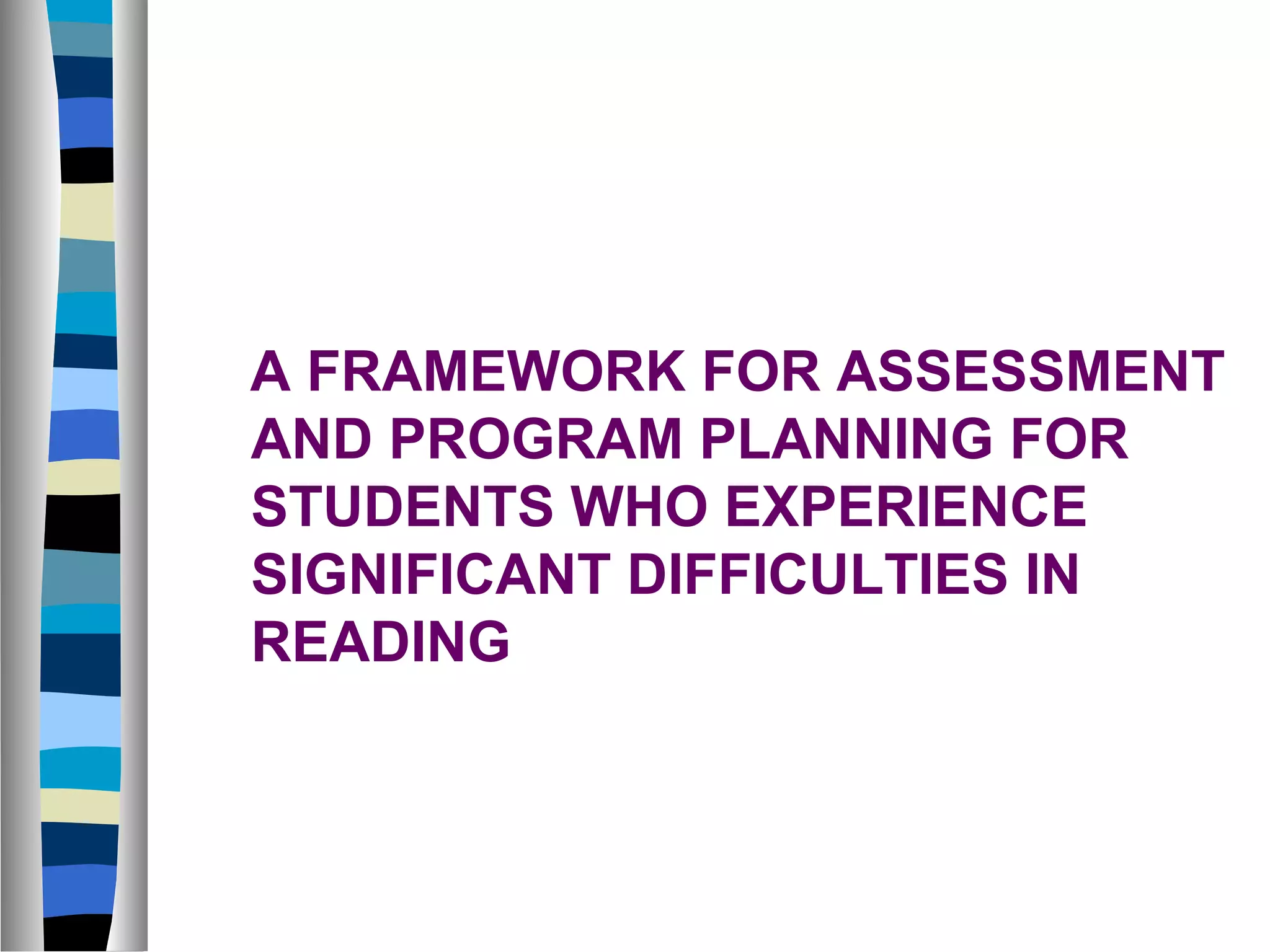 Reading difficulties & disabilities power point | PPT