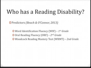 Reading Disability (RD) | PPTX