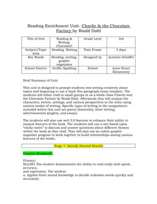 Reading enrichment unit | PDF