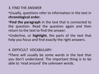 Reading exams tips | PPT