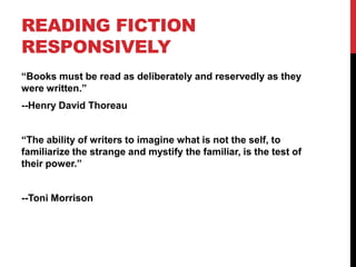 Reading Fiction | PPTX