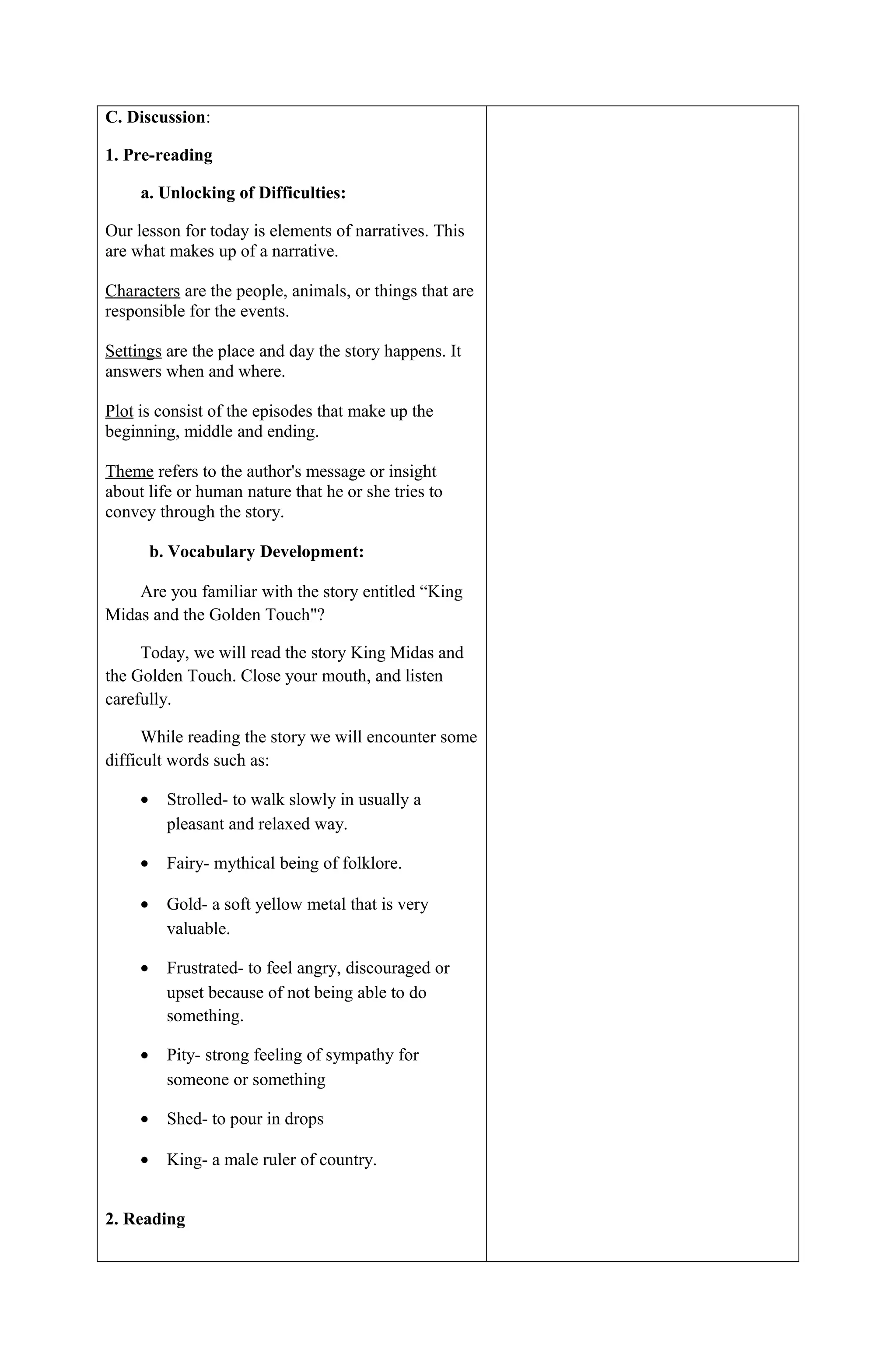 Lesson Plan in Reading | DOC