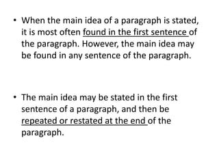 Reading finding mainideas_(1) | PPT