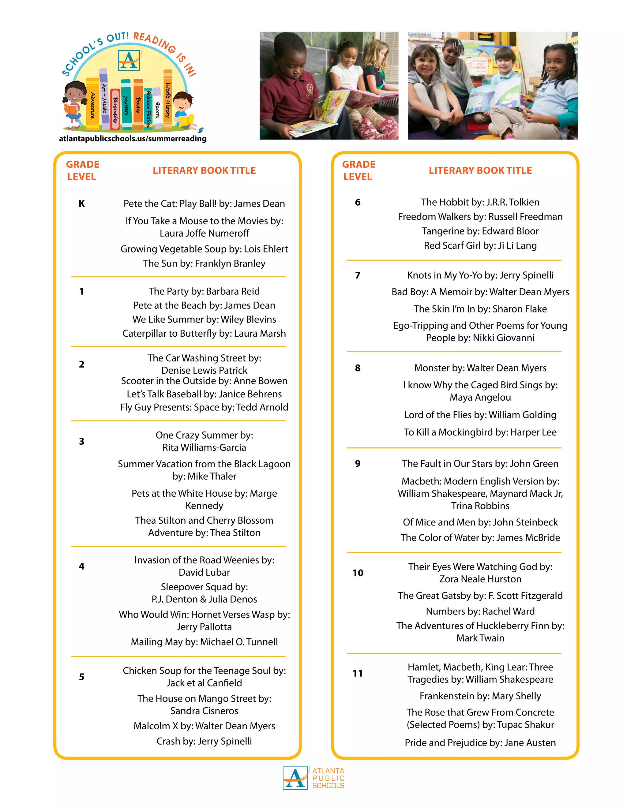 APS Summer Reading | PDF | Poetry | Books and Literature