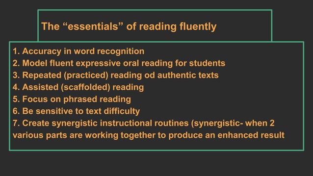 Reading fluency | PPTX