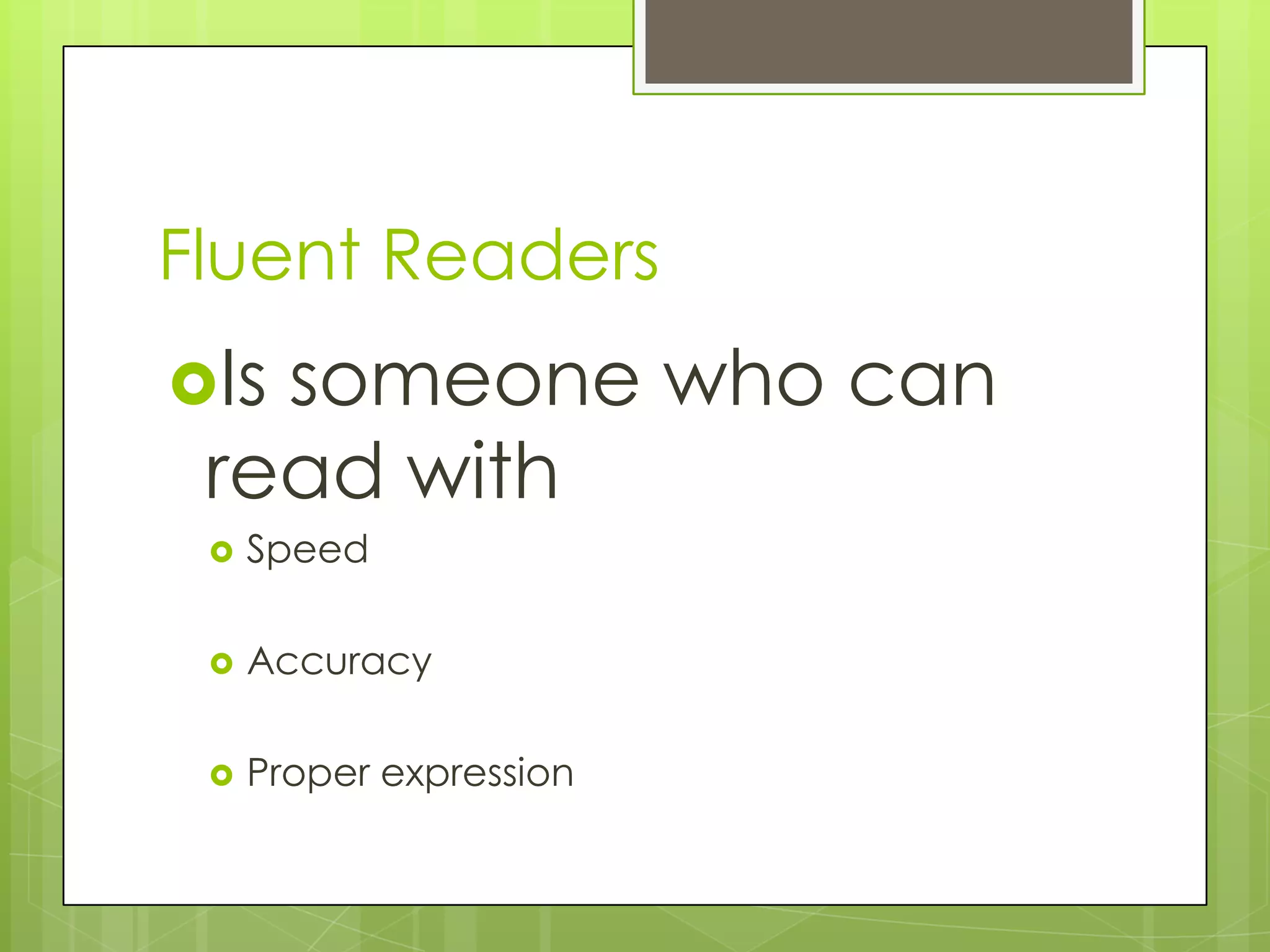 Reading fluency powerpoint | PPTX
