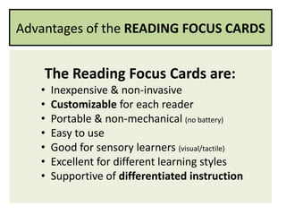 Reading Focus Card Slideshow--2012