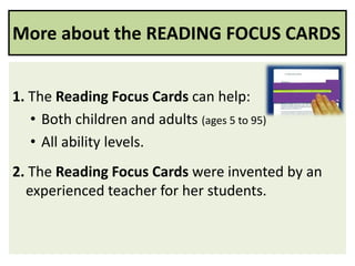 Reading Focus Card Slideshow--2012
