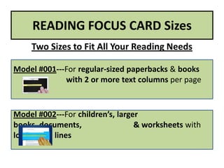 Reading Focus Card Slideshow--2012