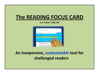 Reading Focus Card Slideshow--2012
