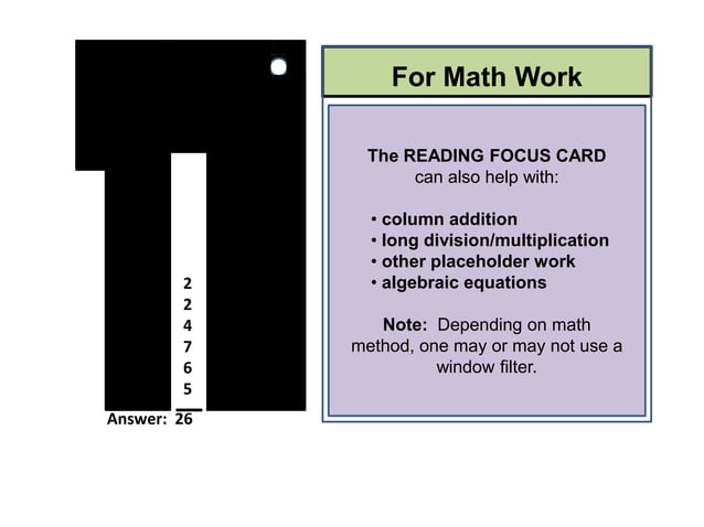 Reading Focus Card Slideshow--2012