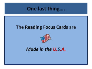 Reading Focus Card Slideshow--2012