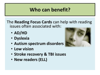 Reading Focus Card Slideshow--2012