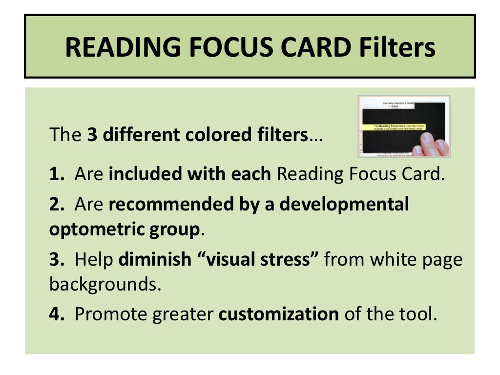 Reading Focus Card Slideshow--2012