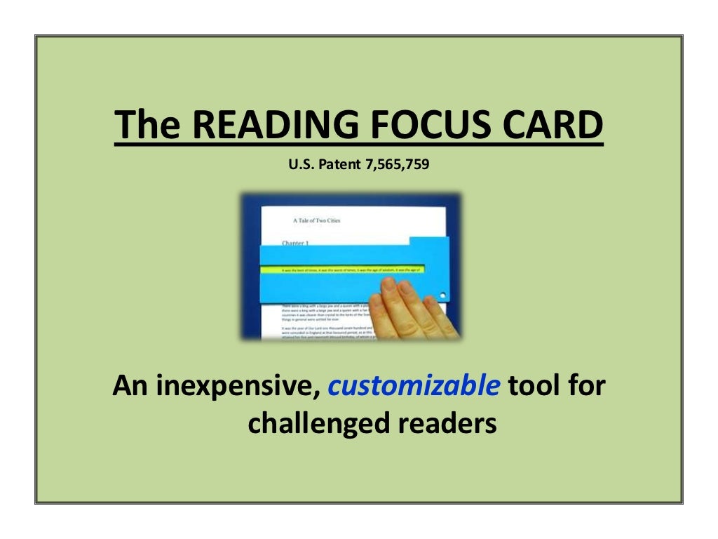 Reading Focus Card Slideshow--2012