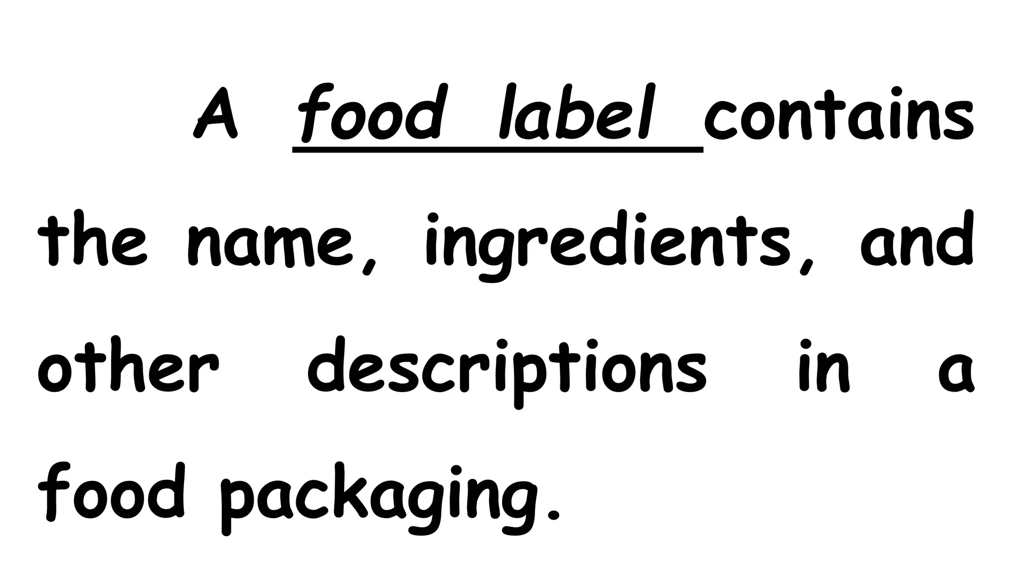 Reading food labels | PPTX