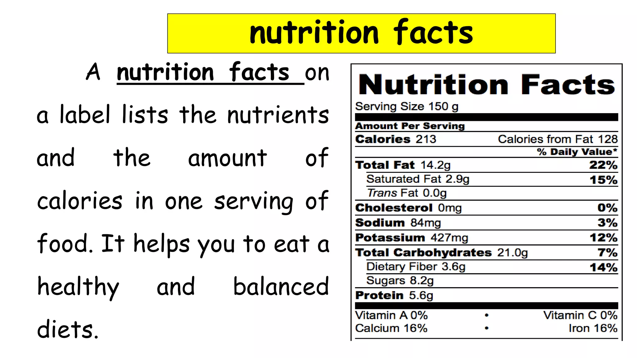 Reading food labels | PPTX