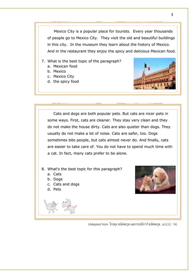 Reading for comprehension | PDF