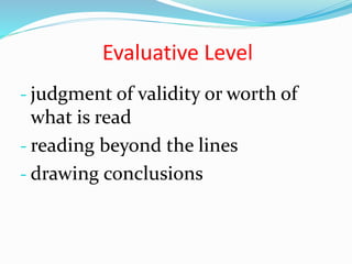 Reading for comprehension | PPT