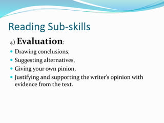Reading for comprehension | PPTX
