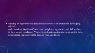 Reading for critical understanding | PPTX