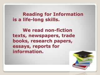 Reading for information | PPTX